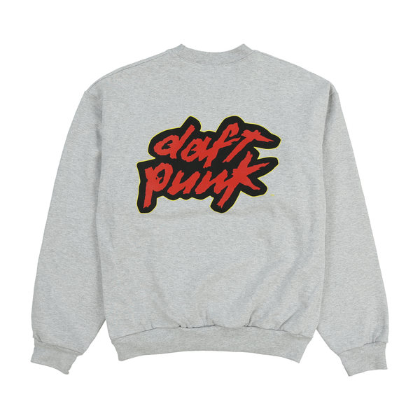 Classic Daft Punk Logo Grey Crewneck Sweatshirt | Daft Punk Official ...